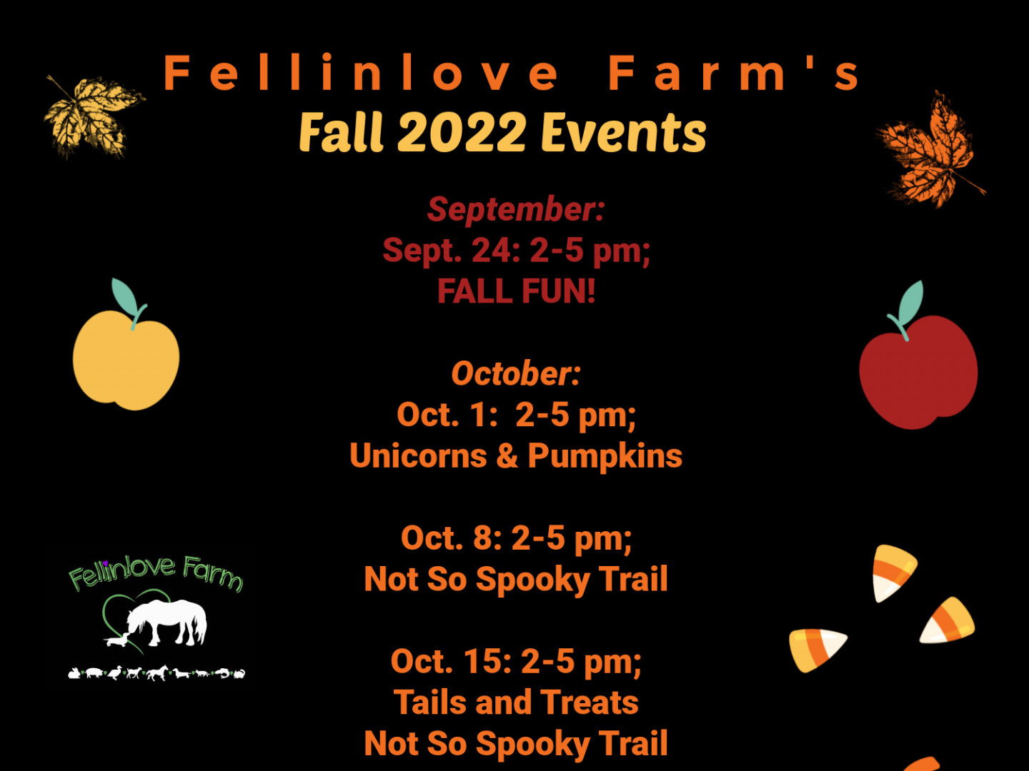 Farm schedule calendar | Fellinlove Farm